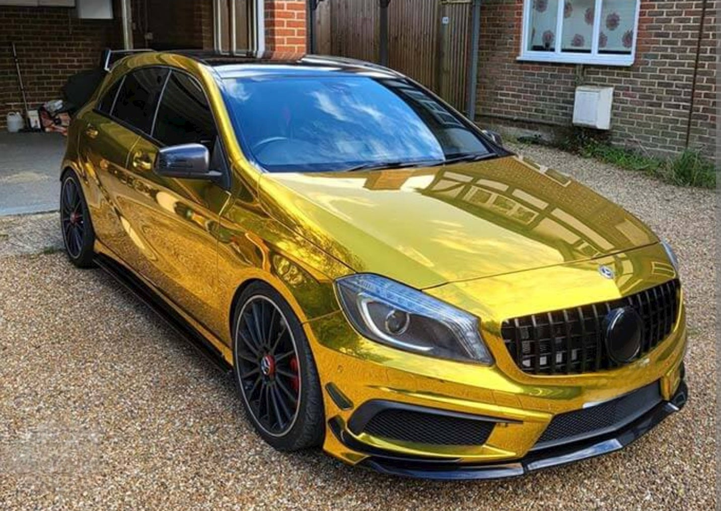 Hatchback Chrome vehicle wrapping - Cardiff Window Tints